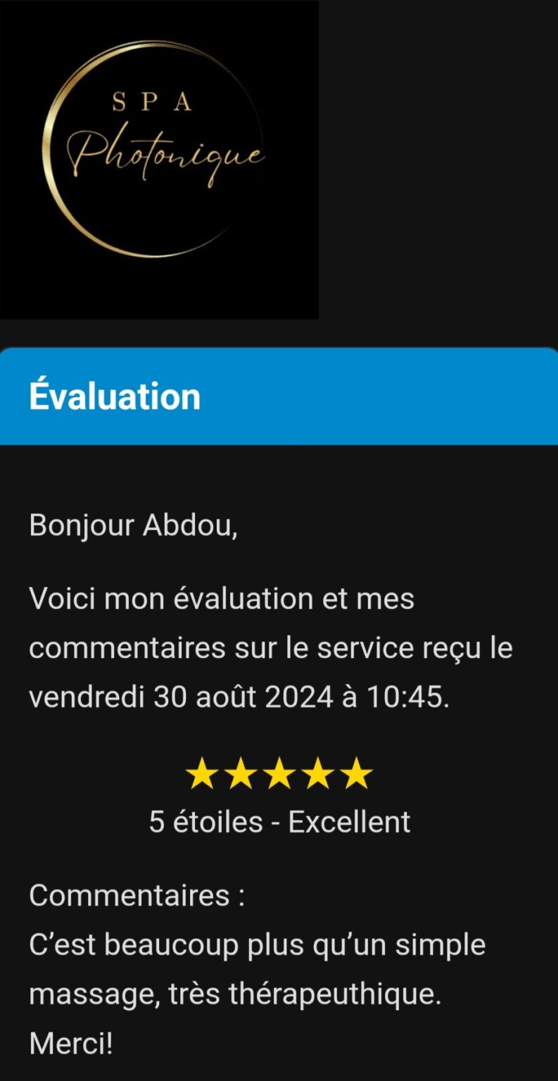 Massage Scalaire | Réservez votre massage au Spa Photonique